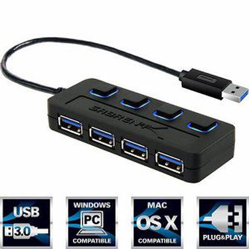 USB HUB 2.0 M-TECH 4 PORT SWITCH