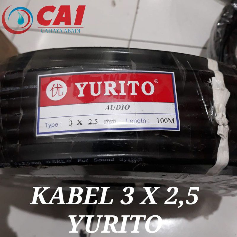 Kabel NYYHY Yurito 2x2.5mm Hitam