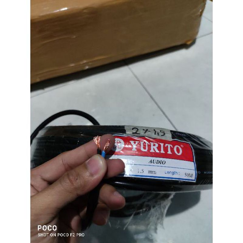Kabel NYYHY Yurito 2x1.5mm Hitam