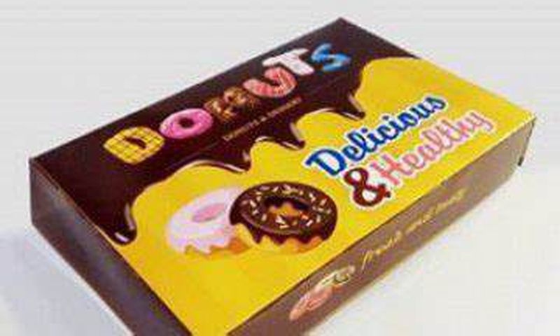 box kemasan donat warna bergambar