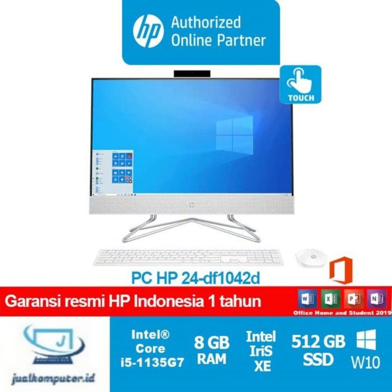 PC All in One HP (24-df1042d) Intel Core i5-1135G7 RAM 8GB SSD512 GB Intel IriS XE