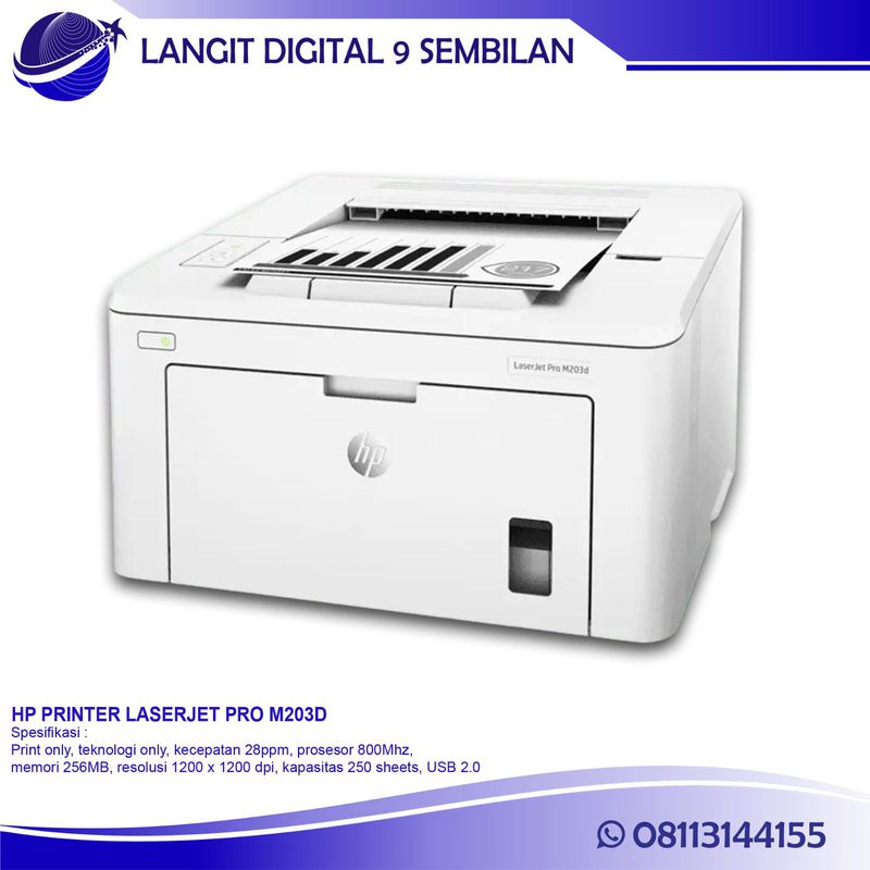 HP PRINTER LASERJET PRO M203D