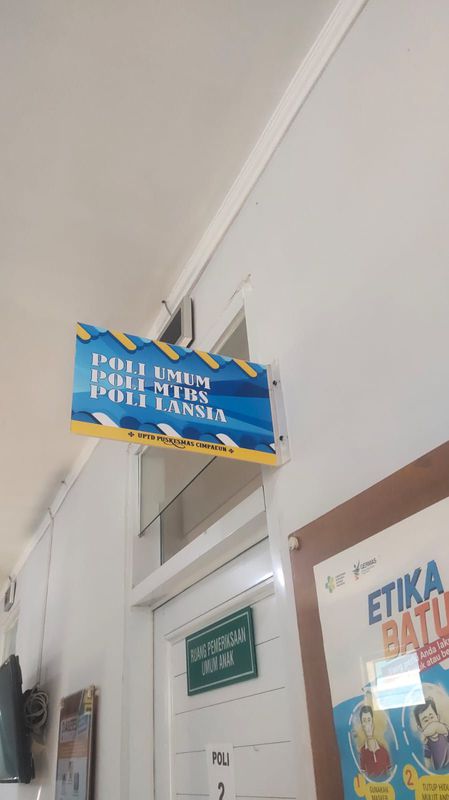 Papan Informasi / akrilik Custom / Papan Nama Ruangan / Poli - Ukuran 35x20