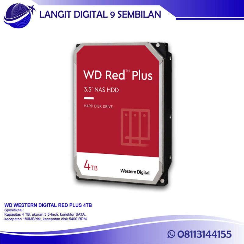 WD WESTERN DIGITAL RED PLUS 4TB