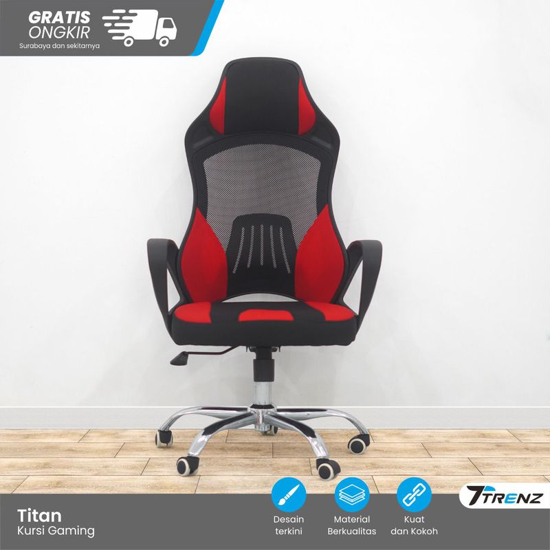 Trenz Furniture - Kursi Gaming Chair Kursi Gamers Bangku GAMING Hidrolik Titan - Biru Tua