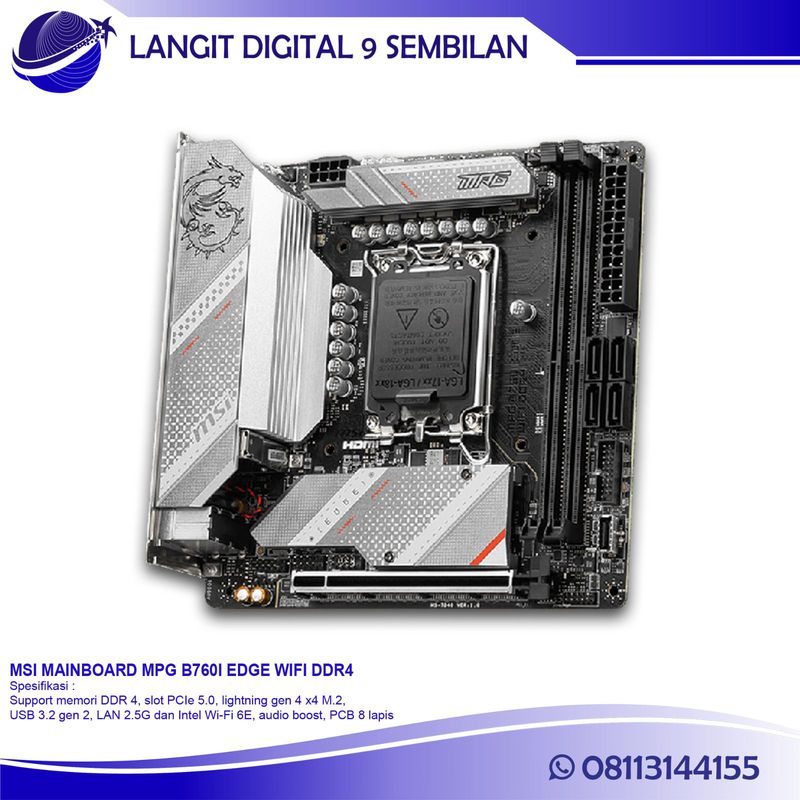 MSI MAINBOARD MPG B7601 EDGE WIFI DDR4