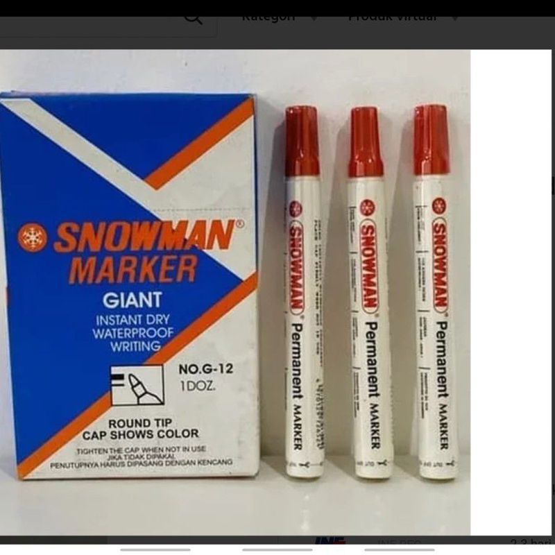 Snowman - Spidol Marker Warna Merah