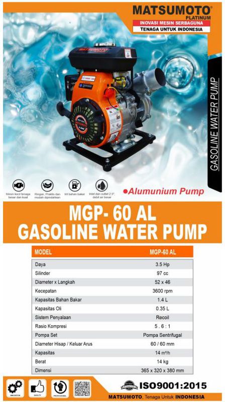 Matsumoto Gasoline Water Pump MGP-60 AL