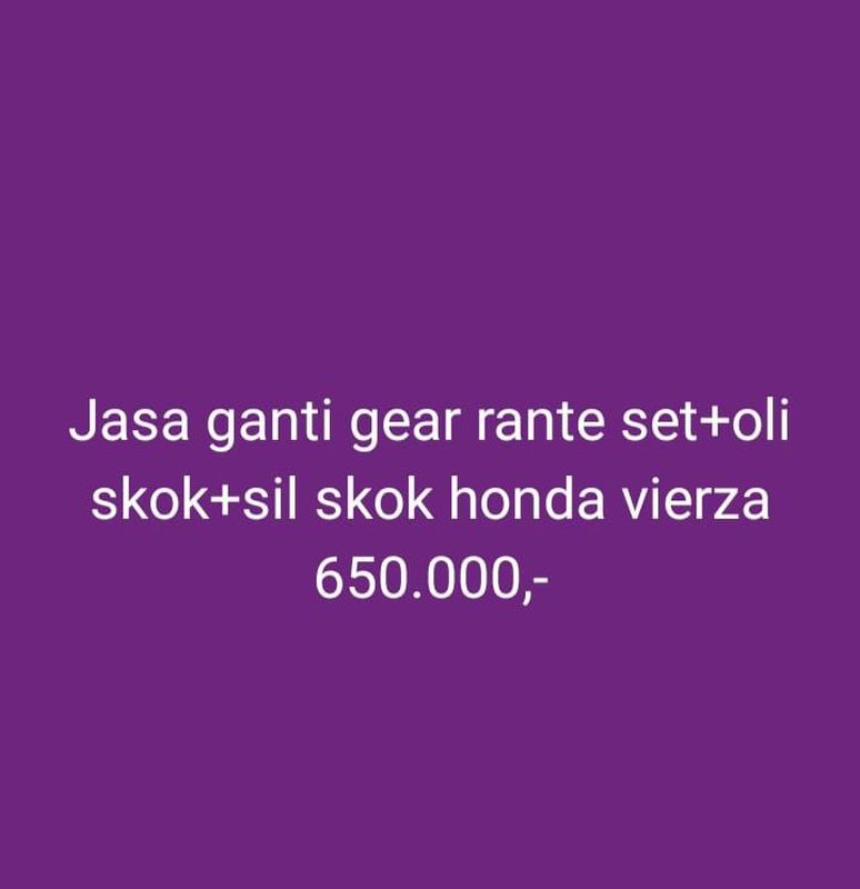 jasa ganti gear rante set+sil+oli skok vierza