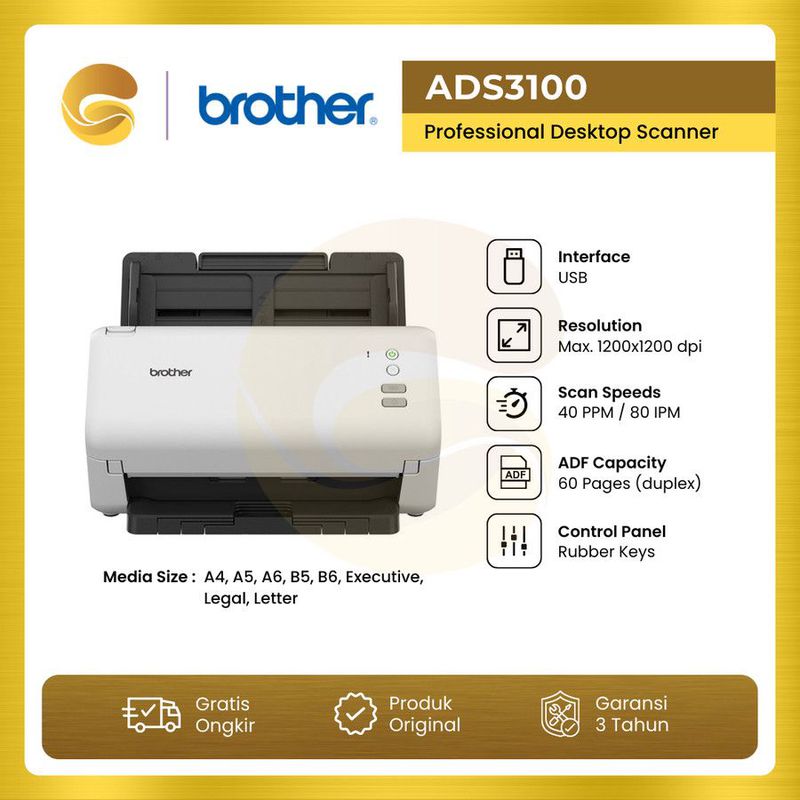 Scanner Brother ADS 3100