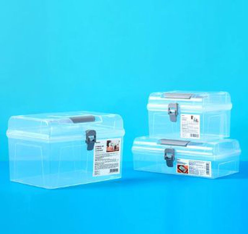 Kotak Penyimpanan Dengan Tutup Kotak Penyimpanan Kapasitas Besa - Clear ...