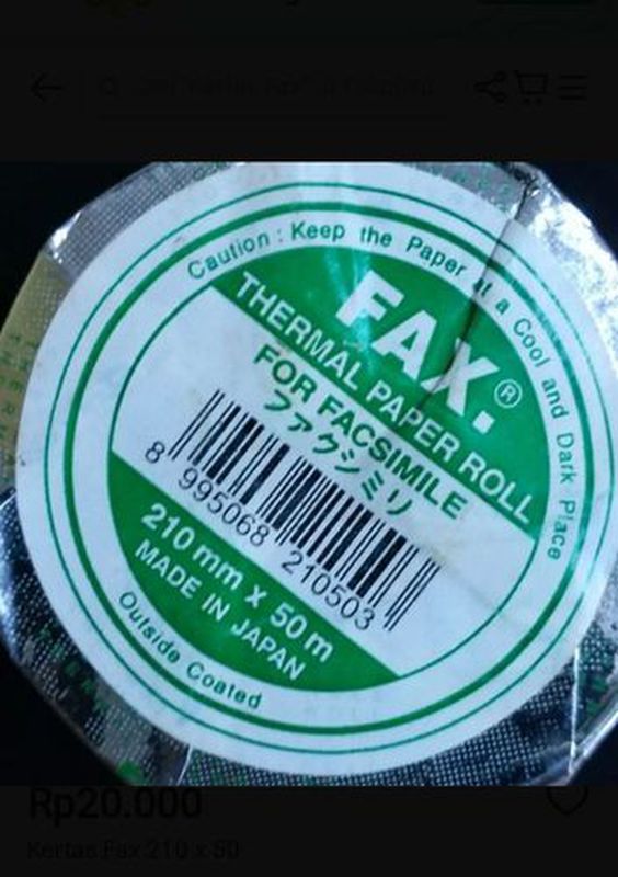 Kertas FAX 210 X 50 CM