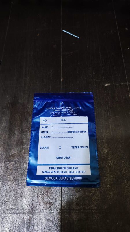 ETIKET PLASTIK OBAT BIRU CSW