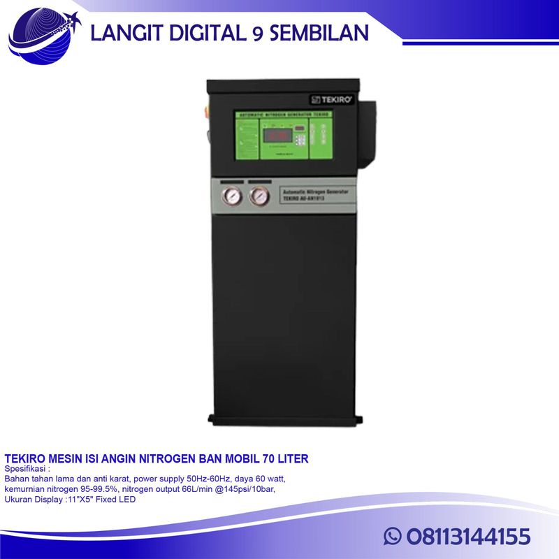 TEKIRO MESIN ISI ANGIN NITROGEN BAN MOBIL 70 LITER