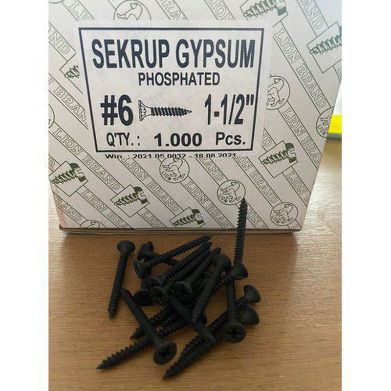 SEKRUP HITAM 6x1 1/2" ISI 1.000