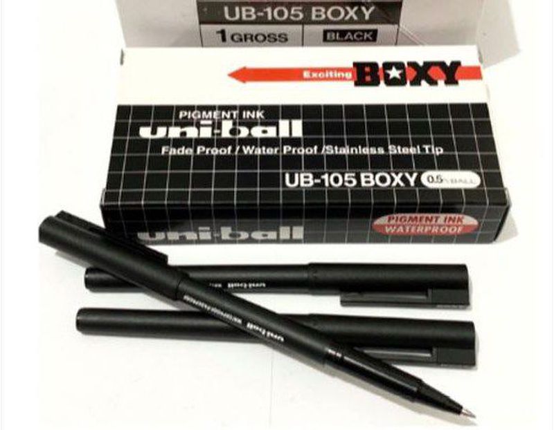 Pulpen Boxy Uniball UB-105 - Hitam