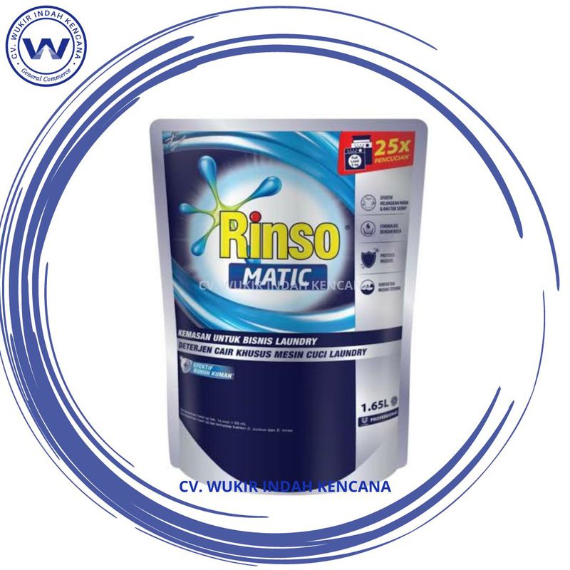 Liquid Detergent Rinso Matic Kemasan 1,6 Liter