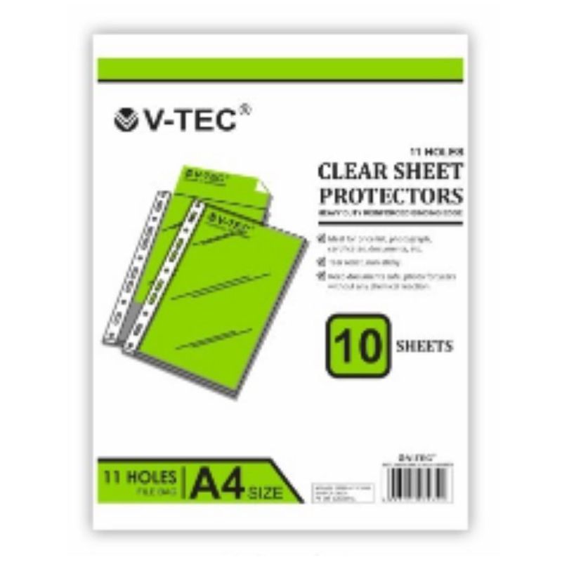 V-TEC SHEET PROTECTOR VT-303 A4 (10LBR)