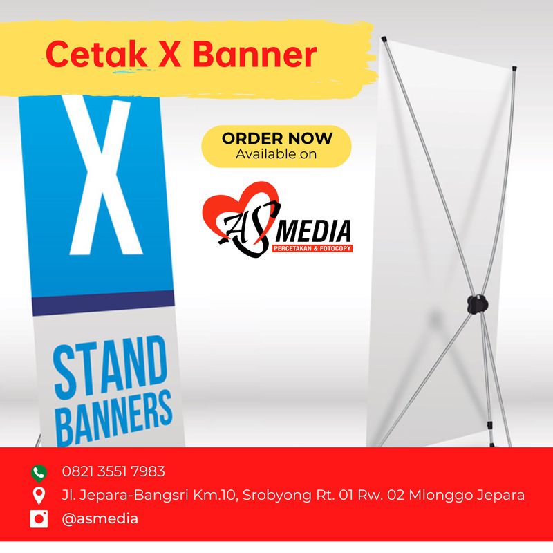 PAKET X BANNER UKURAN 60X160 CM