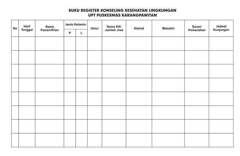 BUKU REGISTER KONSELING KESEHATAN