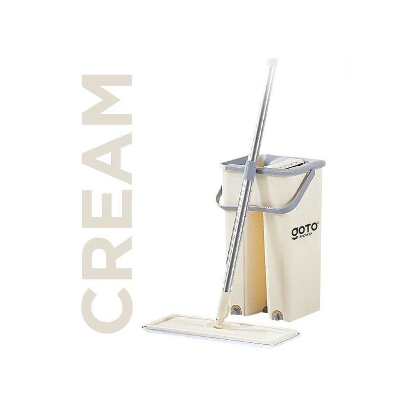 Atiga-Set Alat Pel Goto Moko Mop Flat dengan Ember