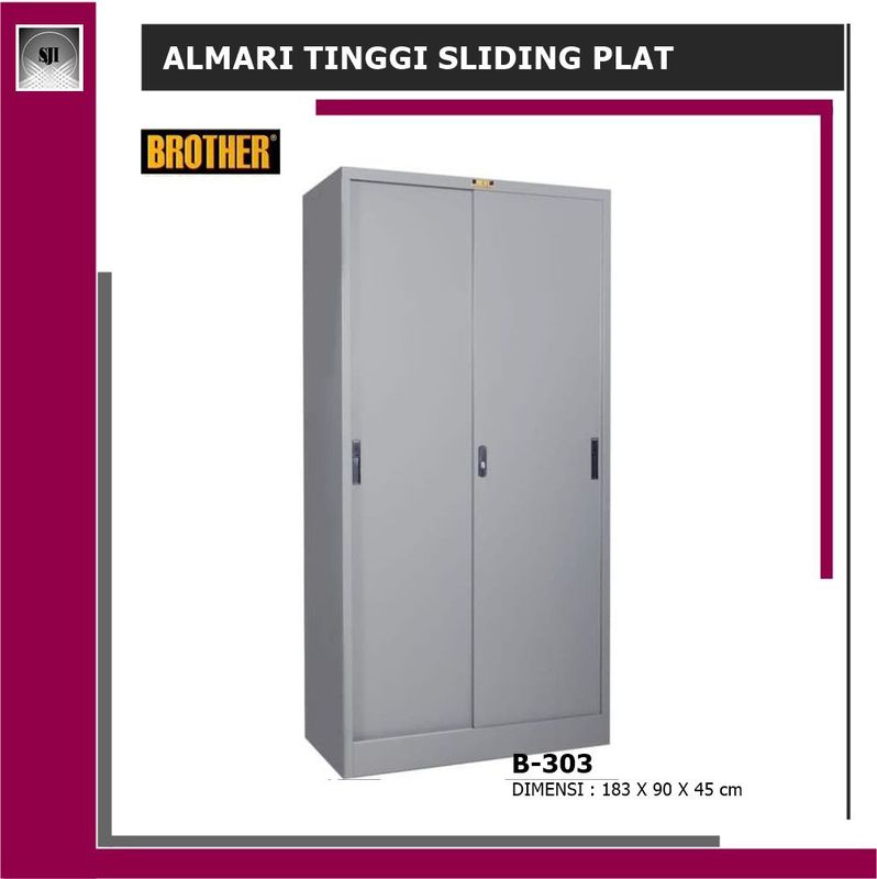 ALMARI TINGGI SLIDING PLAT
