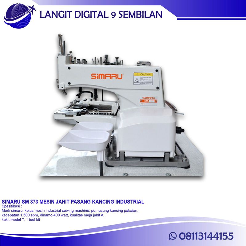 SIMARU SM 373 MESIN JAHIT PASANG KANCING INDUSTRIAL
