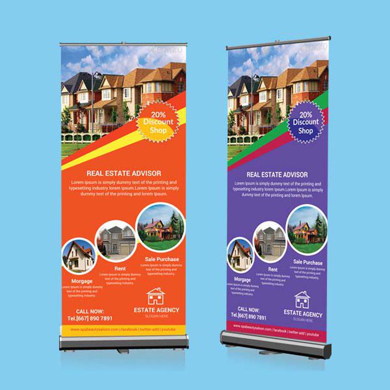 Roll Banner Ukuran 60 X 160 / Alumunium / Roll up / Standing Banner