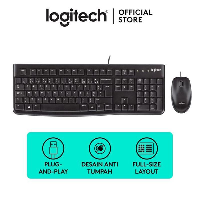 KEYBOARD MOUSE LOGITECH MK120 USB KEYBORD MOUSE COMBO MK 120 ORIGINAL