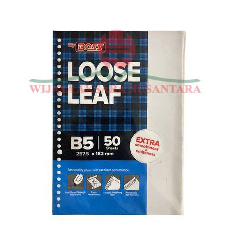 Loose Leaf Big Boss B5 Polos Isi 50 Lembar