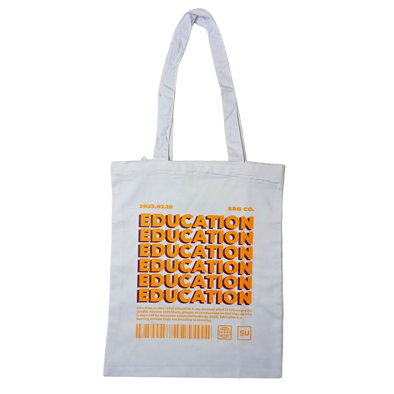 Totebag Sablon DTF - Drill - 30x25 Cm