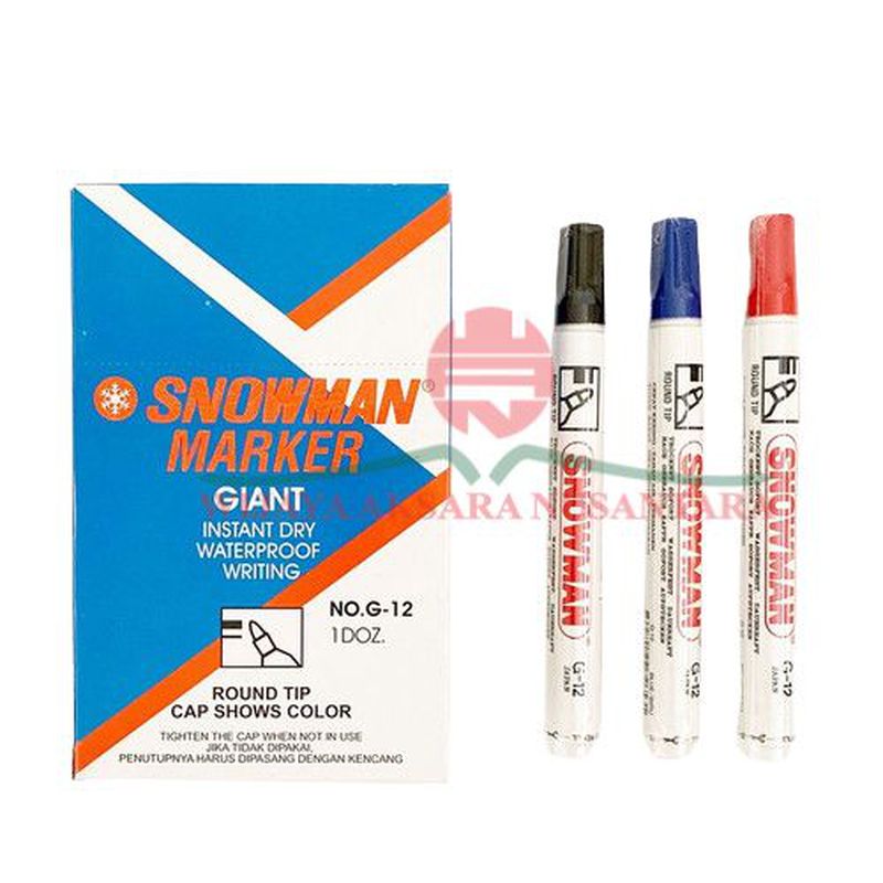 Spidol Snowman Permanent - Biru