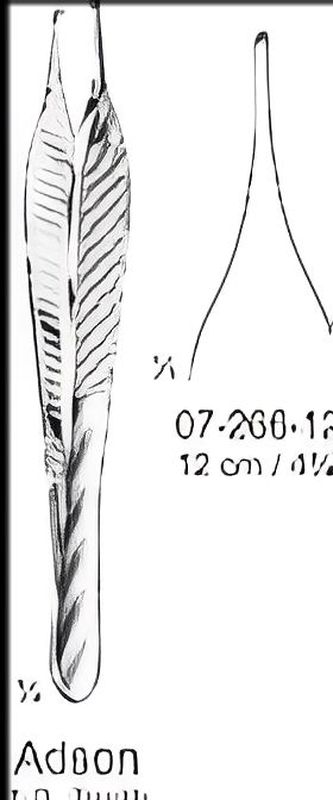 ADSON TISSUE FORCEPS 1:2 TEETH STR 12CM