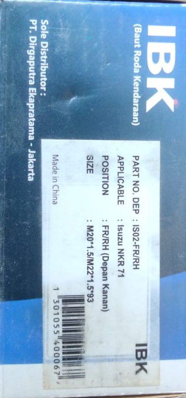 Baut roda depan kanan nkr71 ibk