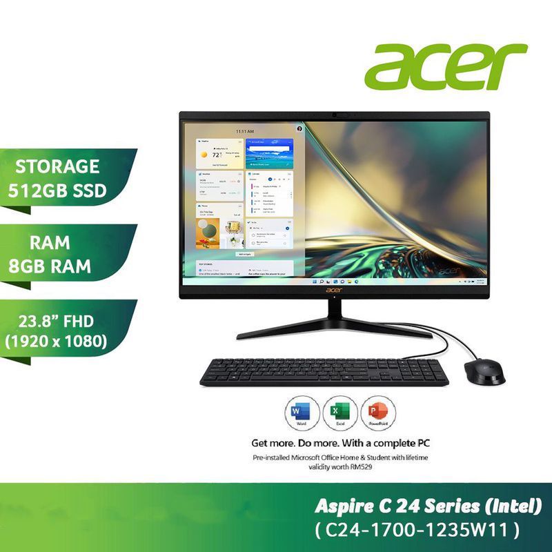 Acer Aspire All in One C24-1700 (23.8 inch) | Core i5