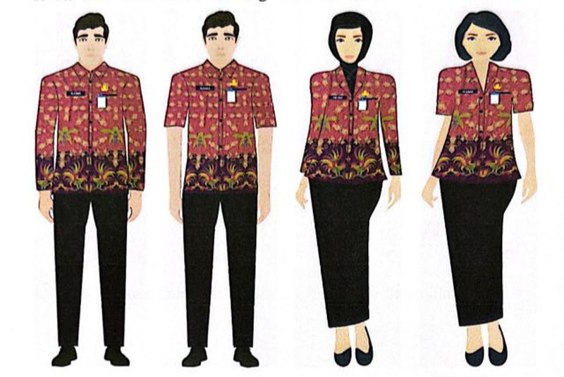 Pakaian Batik Pria Khas Kutai Barat - Moring