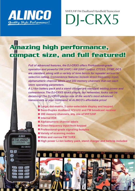 HT Alinco DJ CRX5 Dual Band Original