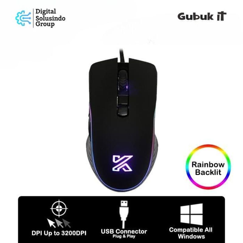 Mouse Gaming RGB Macro Programmable