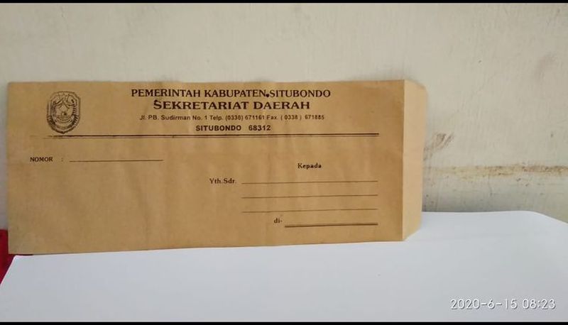 Cetak Amplop Coklat - Ukuran 24x10cm