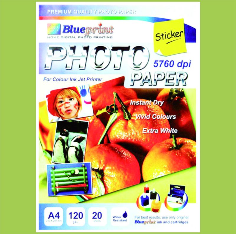 Kertas Stiker / Sticker Glossy A4 20 Sheets 120 Gsm