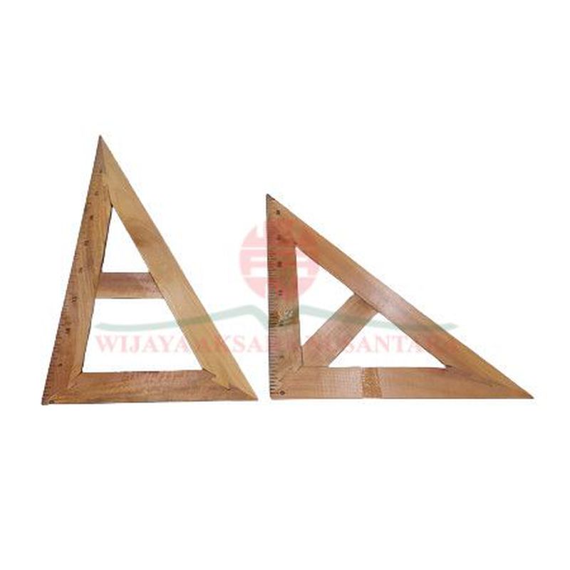 Penggaris segitiga kayu