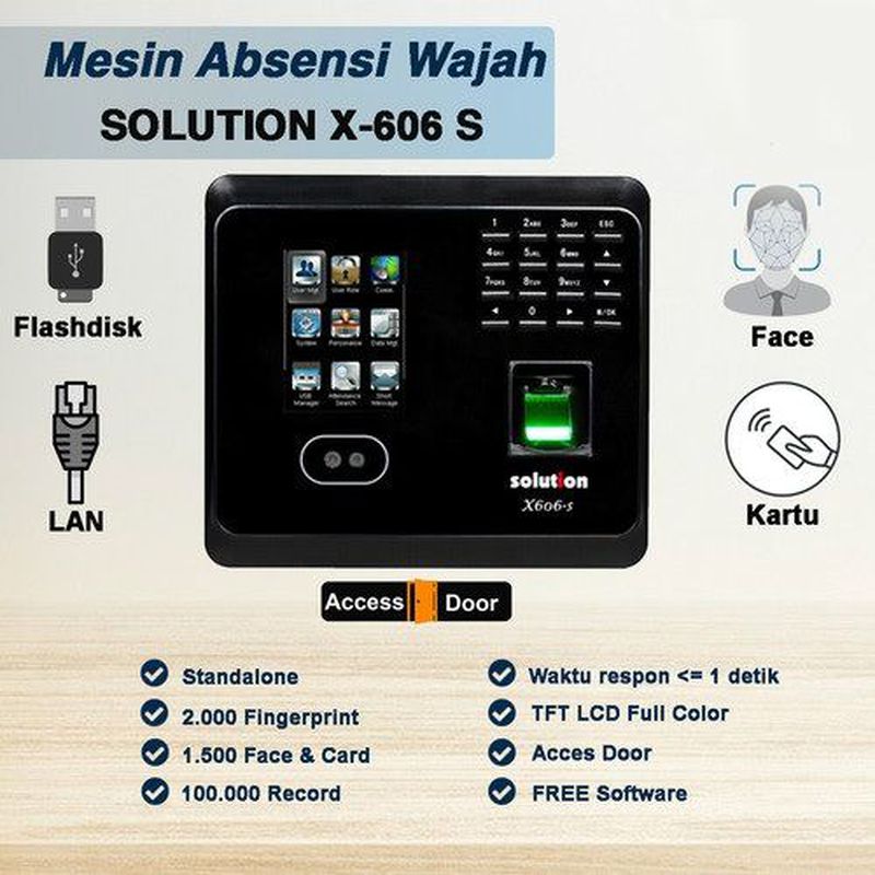 Fingerprint Solution X606-S Mesin Absensi Sidik Jari