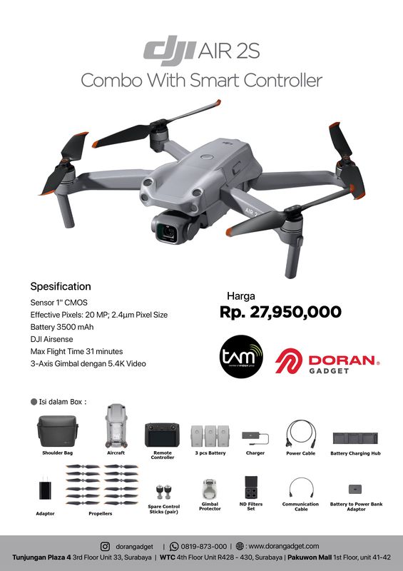 DJI AIR 2S COMBO With Smart CONTROLLER