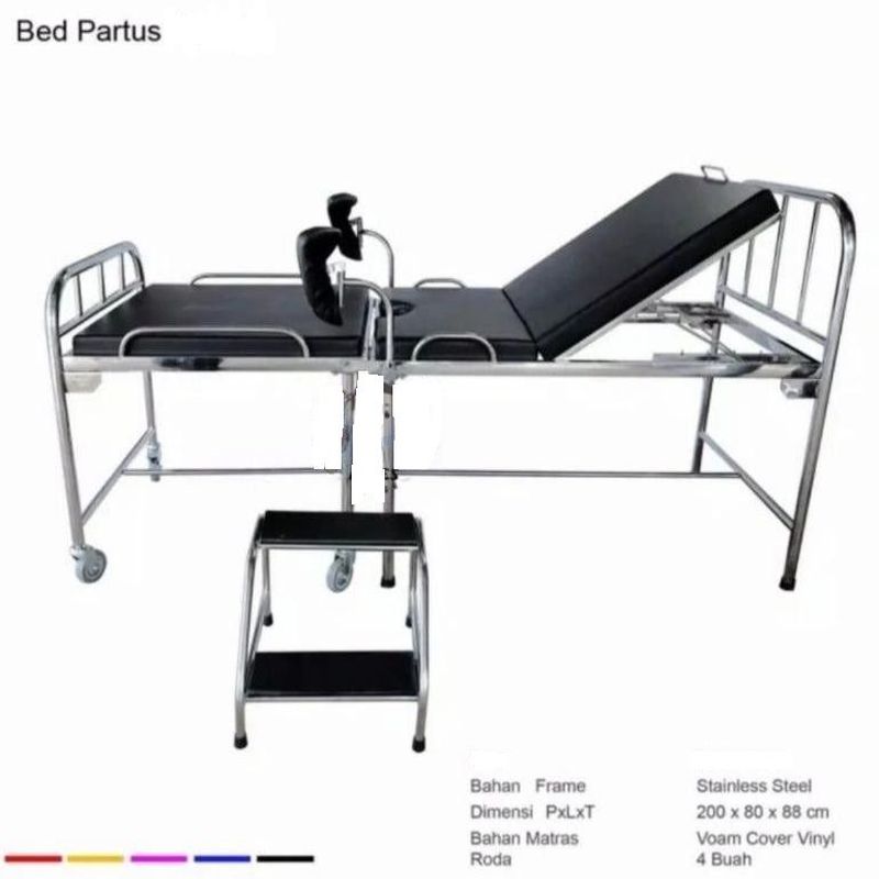 Bed Partus / Bed Gynecology / Bed Persalinan Stainless