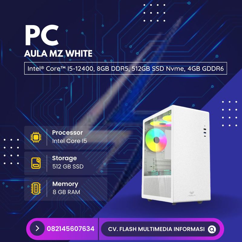 PC Aula MZ White Core i5 H610MK