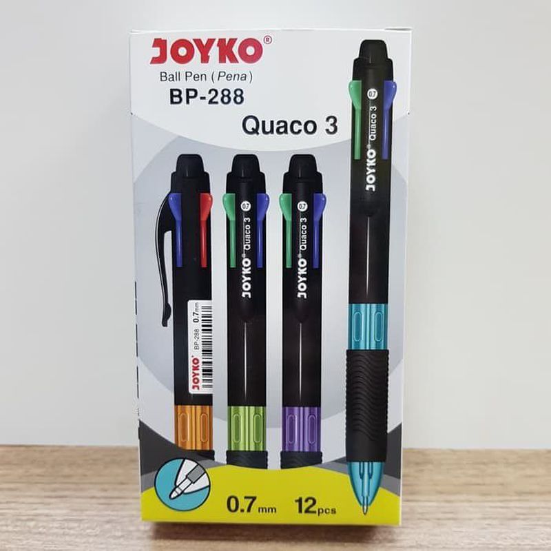 Ballpoint 4 warna joyko Quaco 3 Bp-288