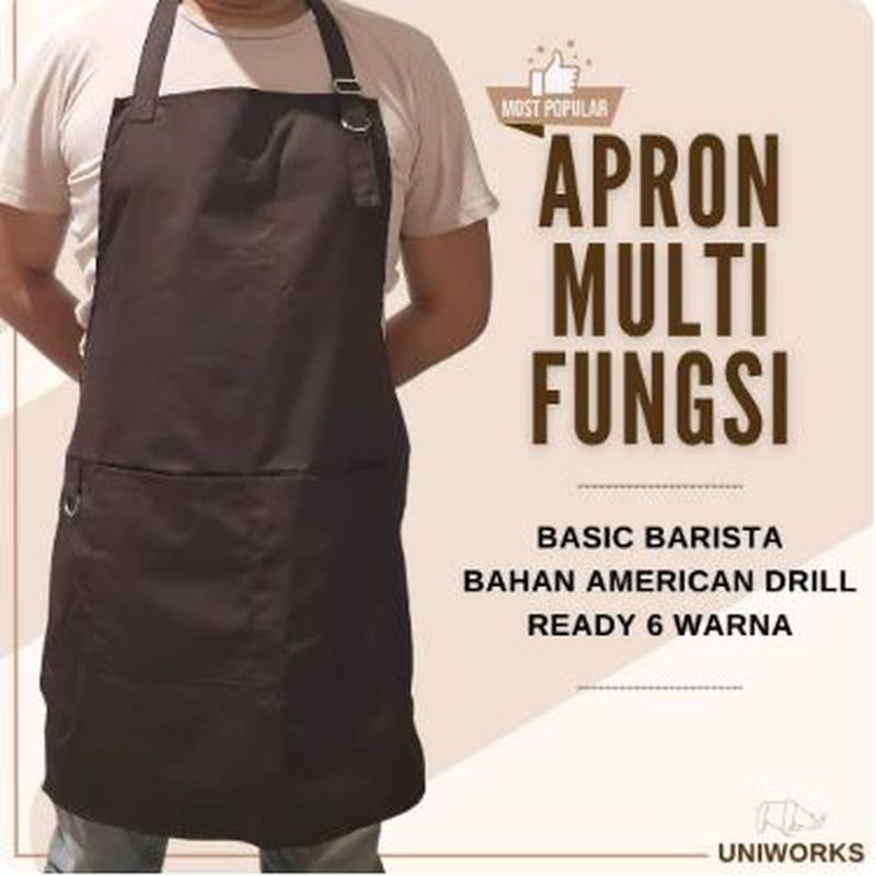 Celemek Masak Uniworks Model Multi Fungsi