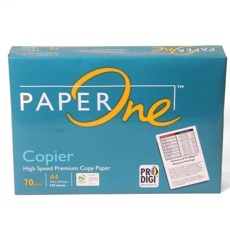 (1 Rim) Paper one copier A4 70 gsm / HVS Paper one 70 gr / Kertas putih ...