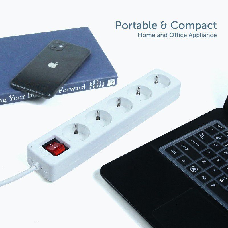 Stop Kontak Cable Extension 5 Sockets - White - 5 Meter