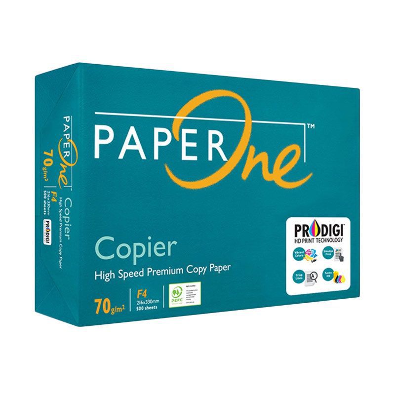 (1 Rim) Paper one copier F4 70 gsm / HVS Paper one 70 gr / Kertas putih ...